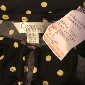ConradC | Tops | New Conradc Collection Black Citrus Dot Top Pm | Poshmark